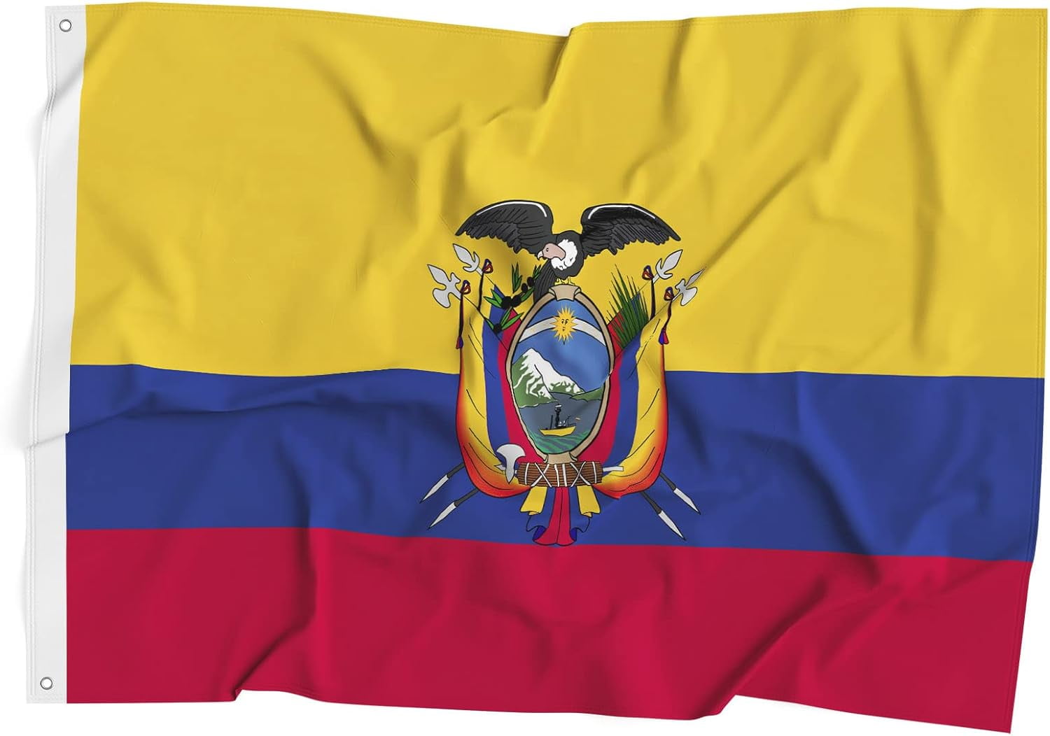 Ecuador National Flag Polyester Fiber 3x5 Feet Flag, Bright Colors And ...