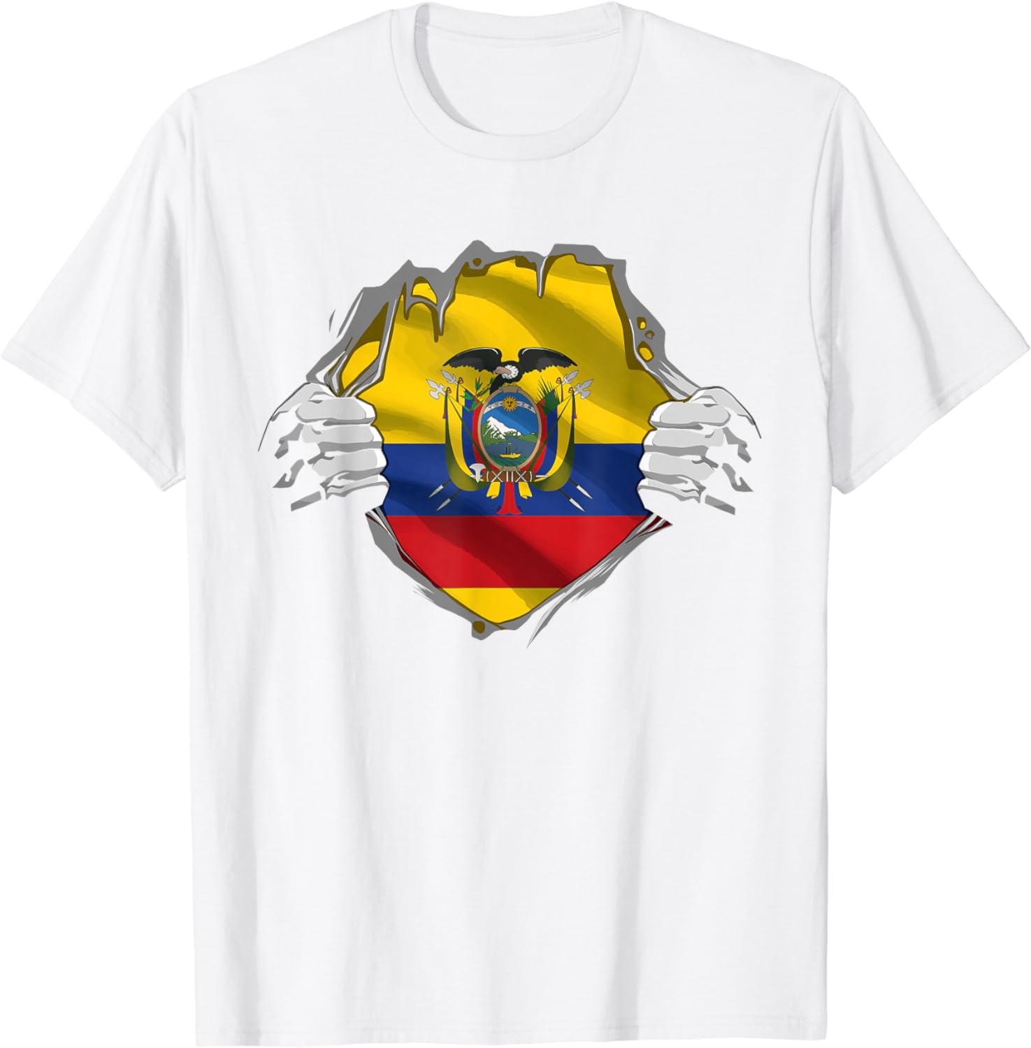 Ecuador Shirt Super Ecuadorian Flag Hispanic Ecuador Roots T-Shirt ...