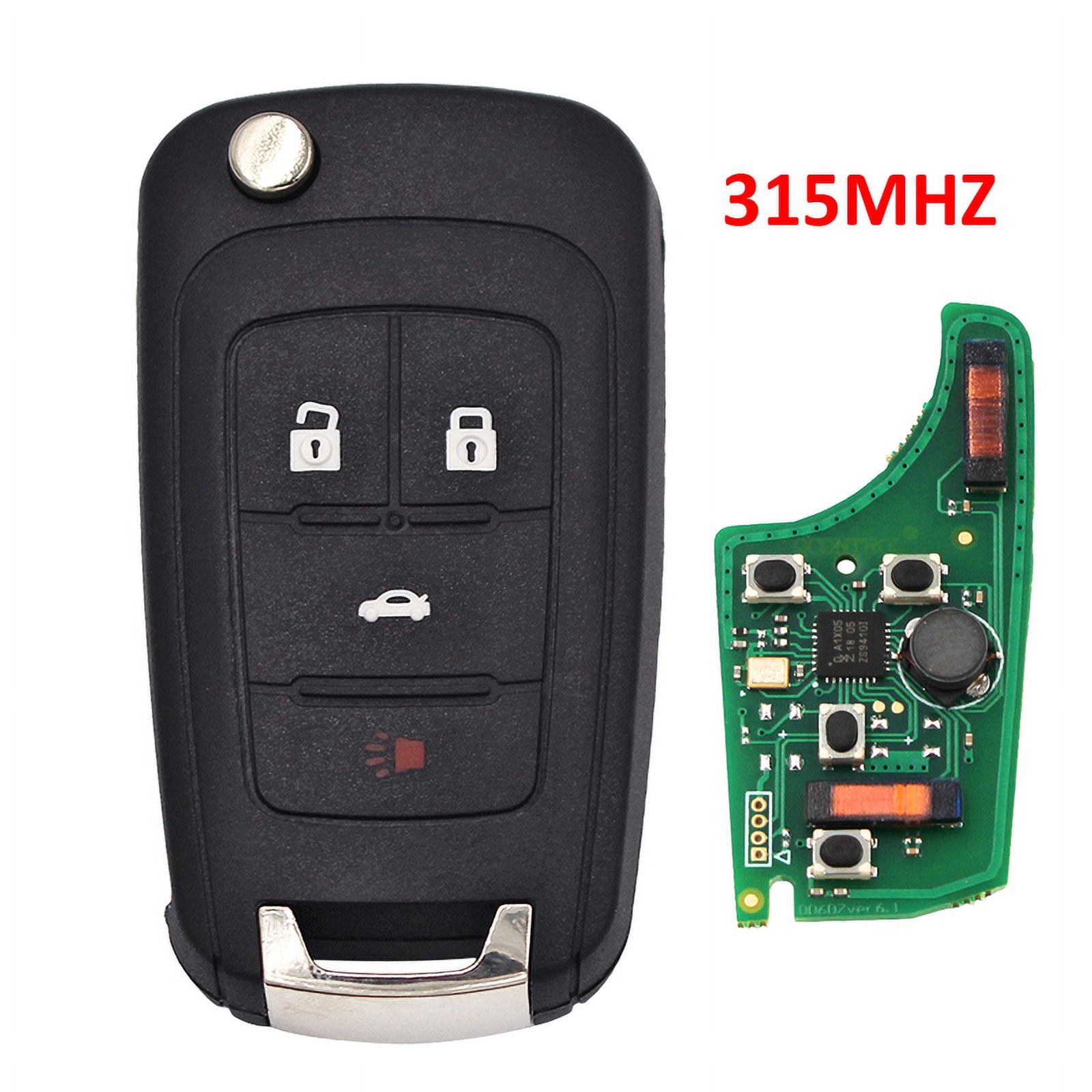 Ecusells Keyless-go Remote Smart Car Key 315/433MHz ID46 Chip HU100 ...