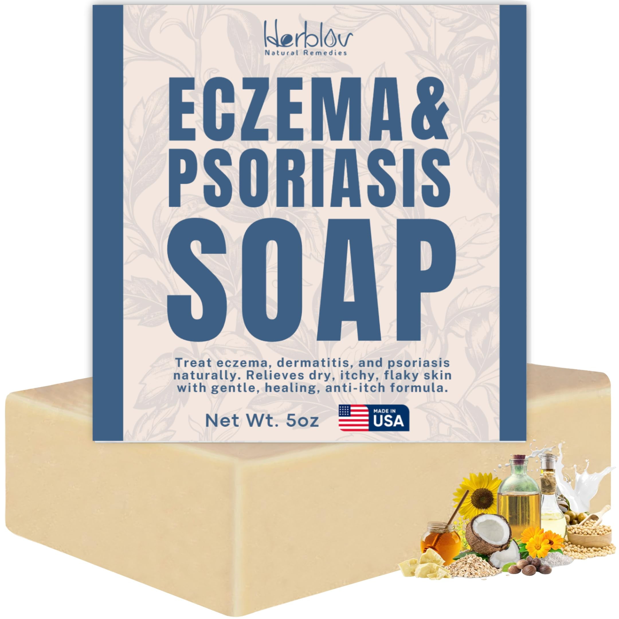 Eczema Soap Bar For Face And Bsl1 Body All Psoriasis Treatment For Dry Itchy Sensitive Skin