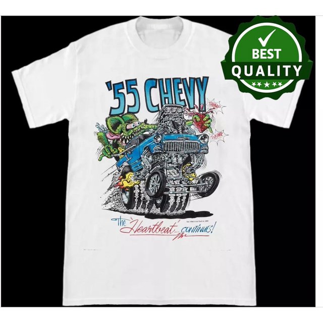 Ed Big Daddy Roth Rat Fink '55 Chevy Hot Rod White Cotton T-Shirt ...