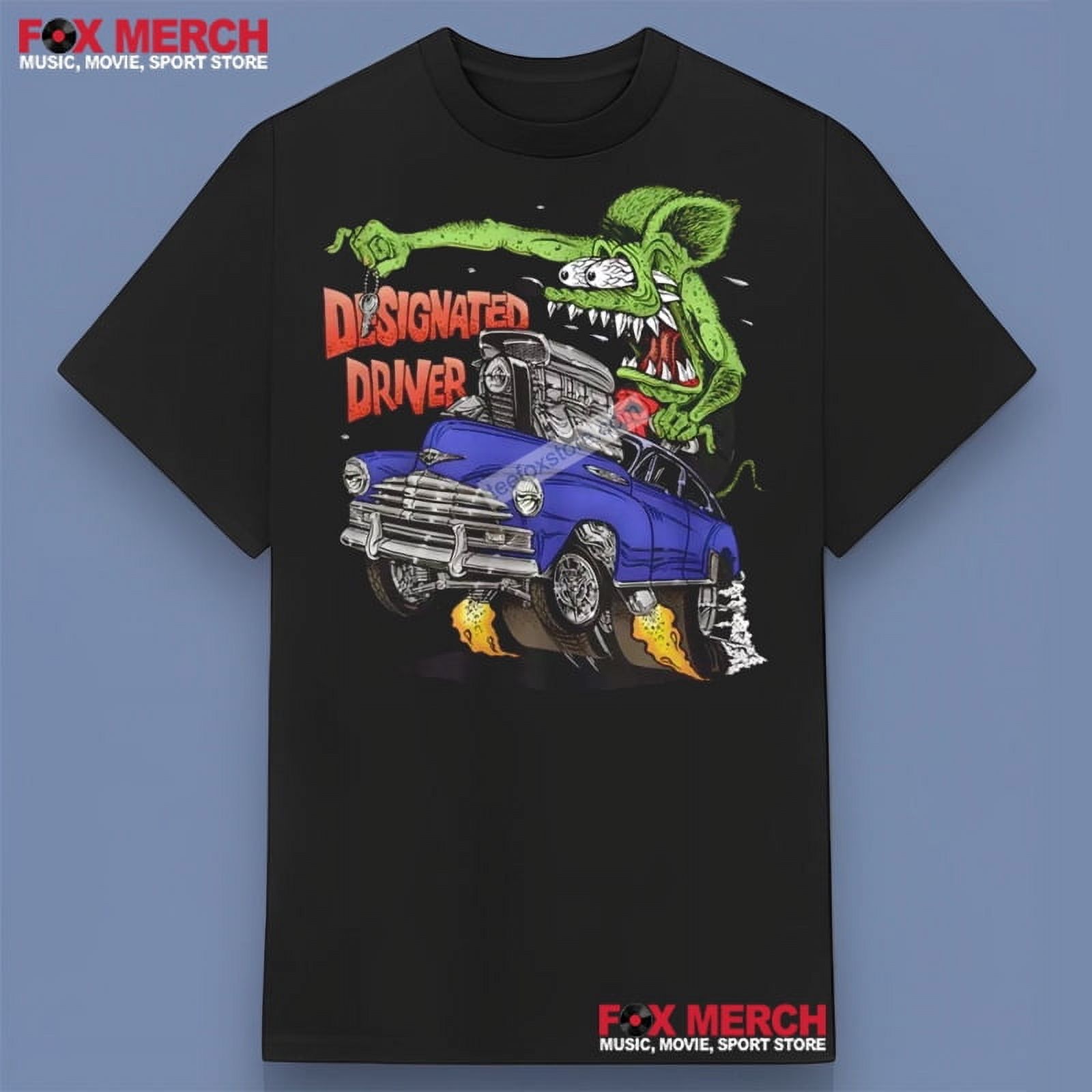 Ed Big Daddy Roth Rat Fink Driver Rod Black T-Shirt - Walmart.com