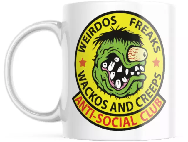 Ed Big Daddy Roth Rat Fink Weirdos Freaks Anti Social Funny Coffee Mug ...