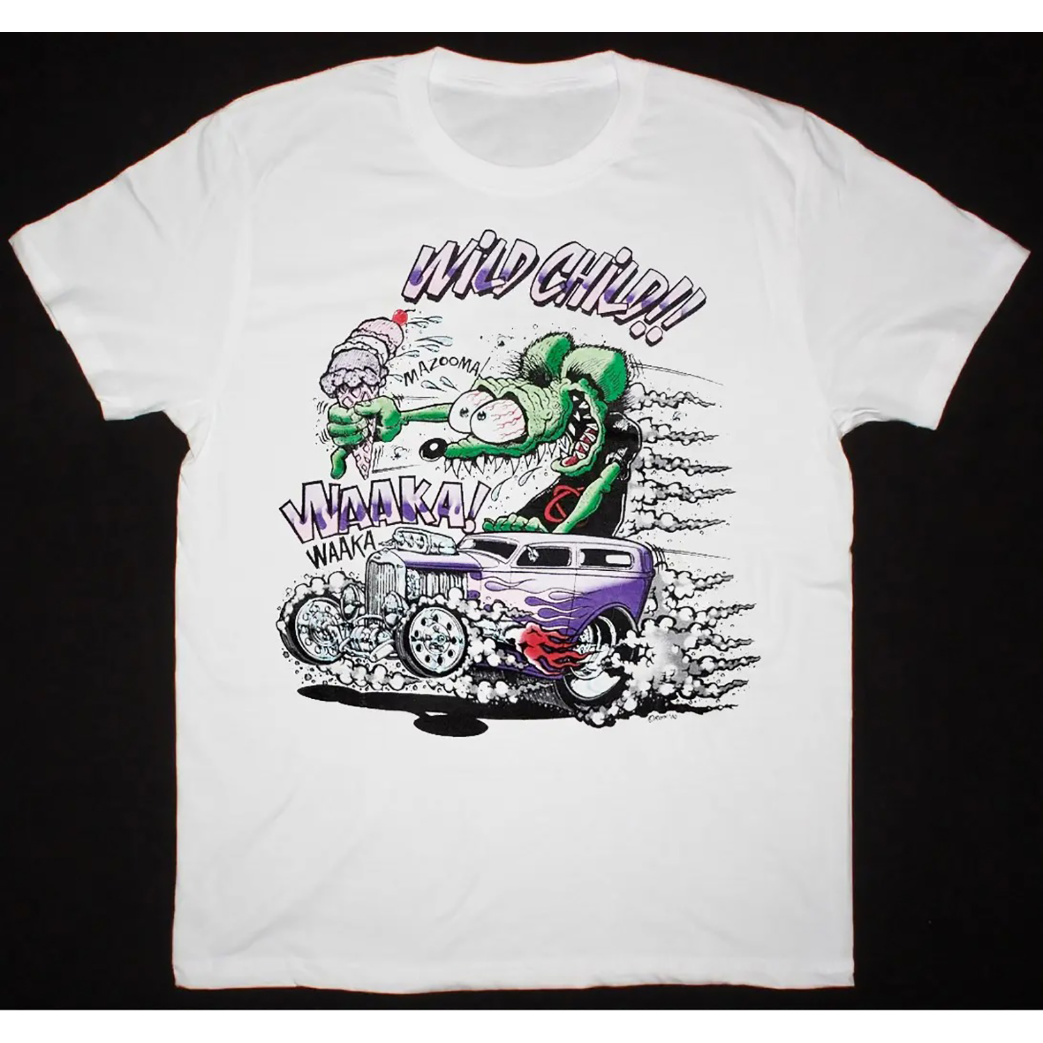 Ed Big Daddy Roth Rat Fink Wild Child Hot Rod White Cotton T-Shirt ...