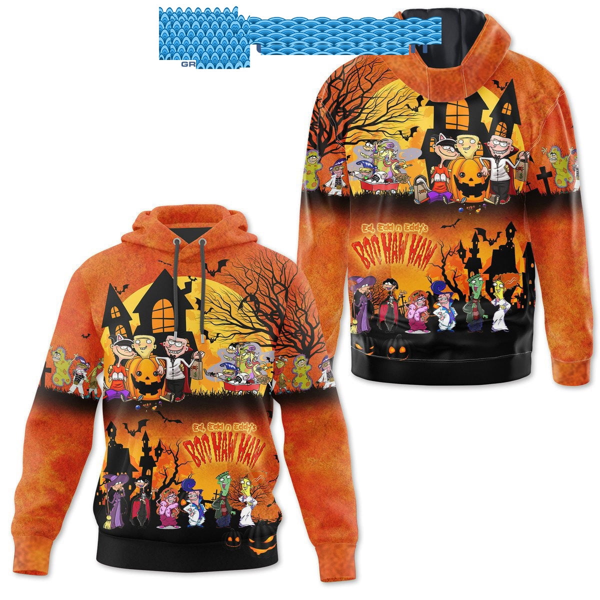 Ed, Edd n Eddy Boo Haw Haw Halloween Hoodie T Shirt - Walmart.com