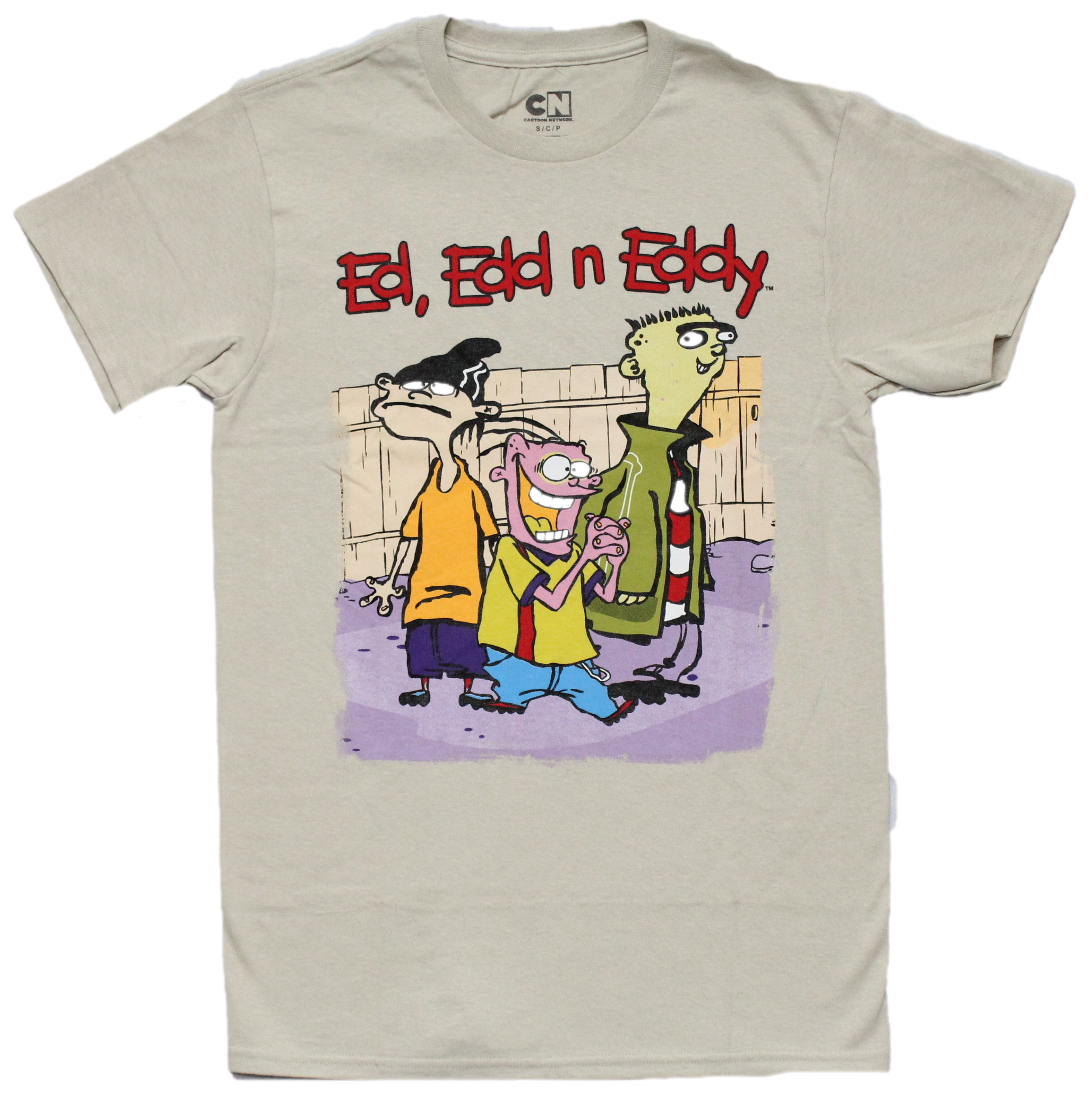 Ed, Edd n Eddy Mens T-shirt - Classic Trio In Front of Fence (Large ...