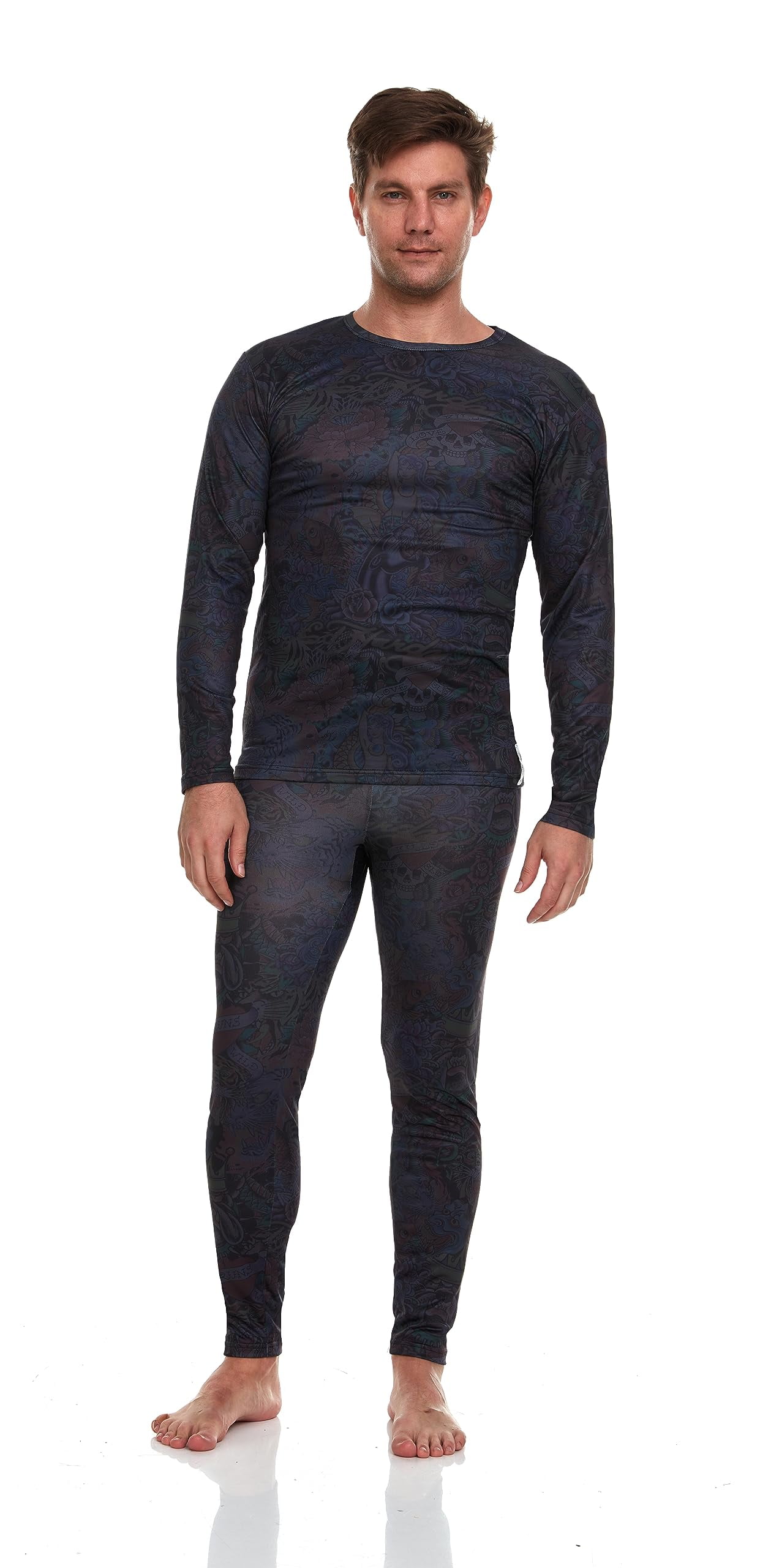Ed Hardy 2-Pc Mens Thermal Underwear Set - Graphic Fleece Lined Long ...