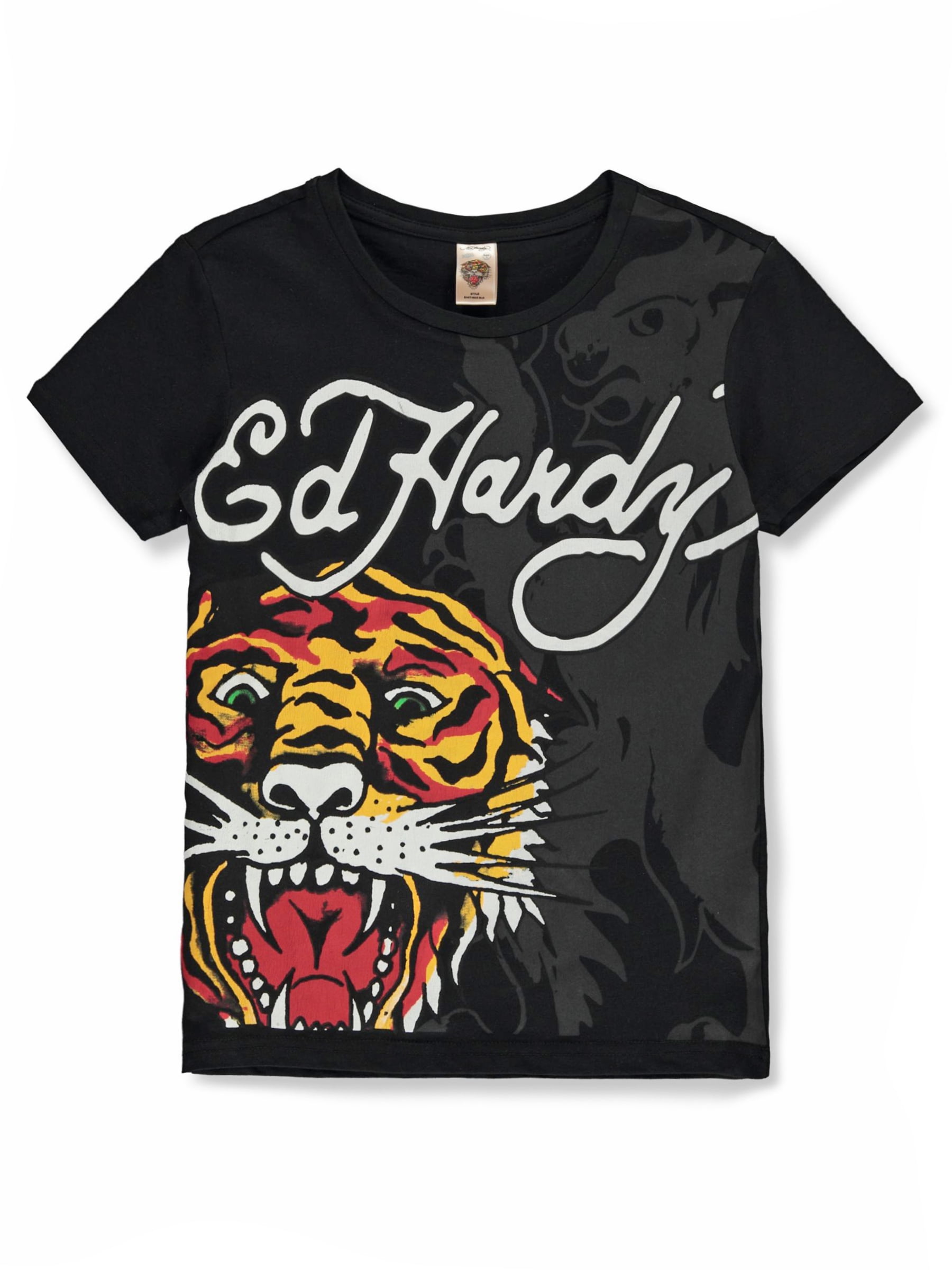 Ed Hardy Boys' Tiger T-Shirt Color: black Size: 14 - 16 - Walmart.com
