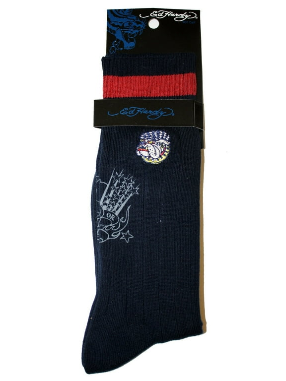 Ed Hardy Rugby Stripe Men's Crew Socks - Walmart.com