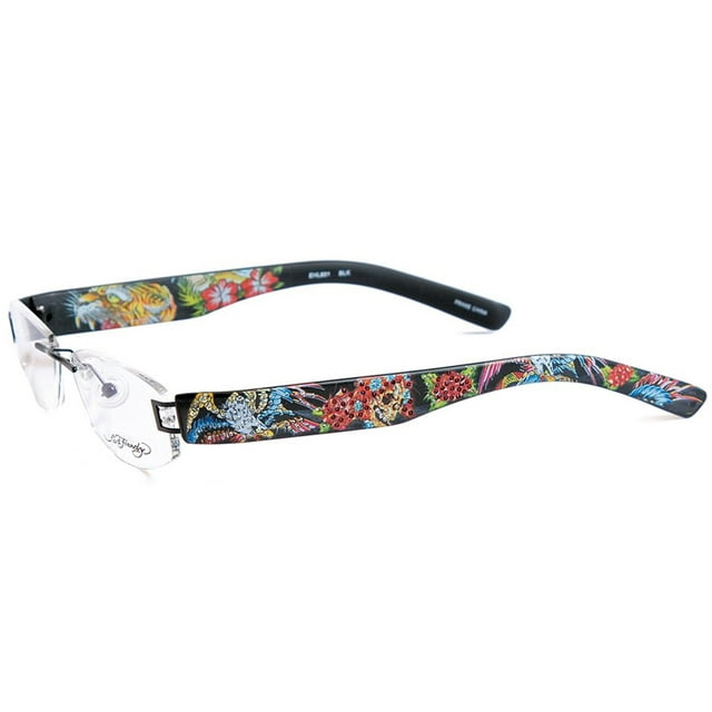 Ed Hardy EHL-801 Lite Designer Eyeglasses - Red - Walmart.com