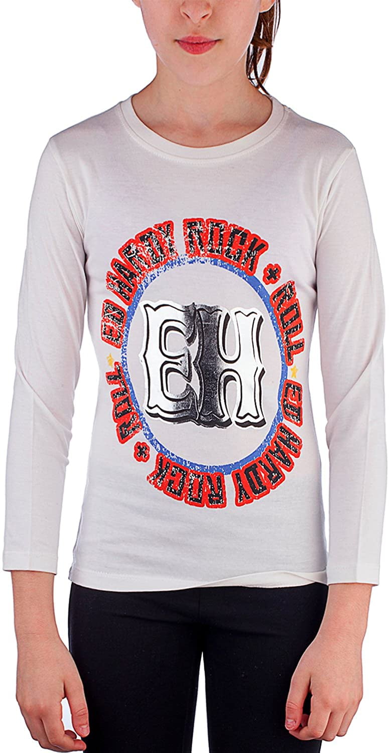 Ed Hardy Kids Girls Long Sleeve T-Shirt - Walmart.com