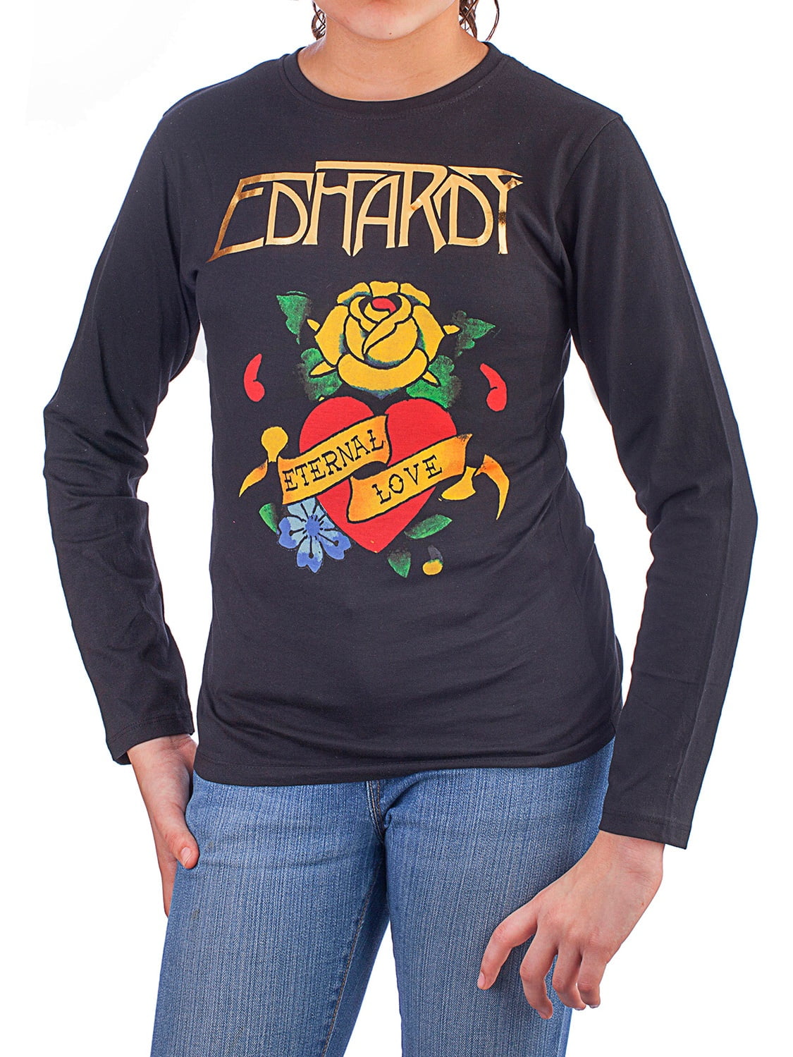 Ed Hardy Kids Girls Long Sleeve T-Shirt - Walmart.com