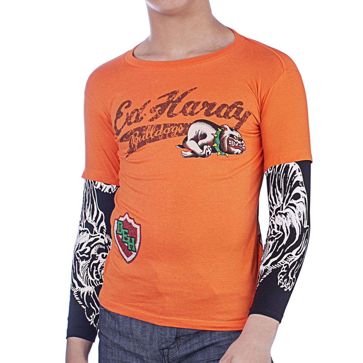 Ed Hardy Kids Long Sleeve Bulldog T-Shirt - Walmart.com