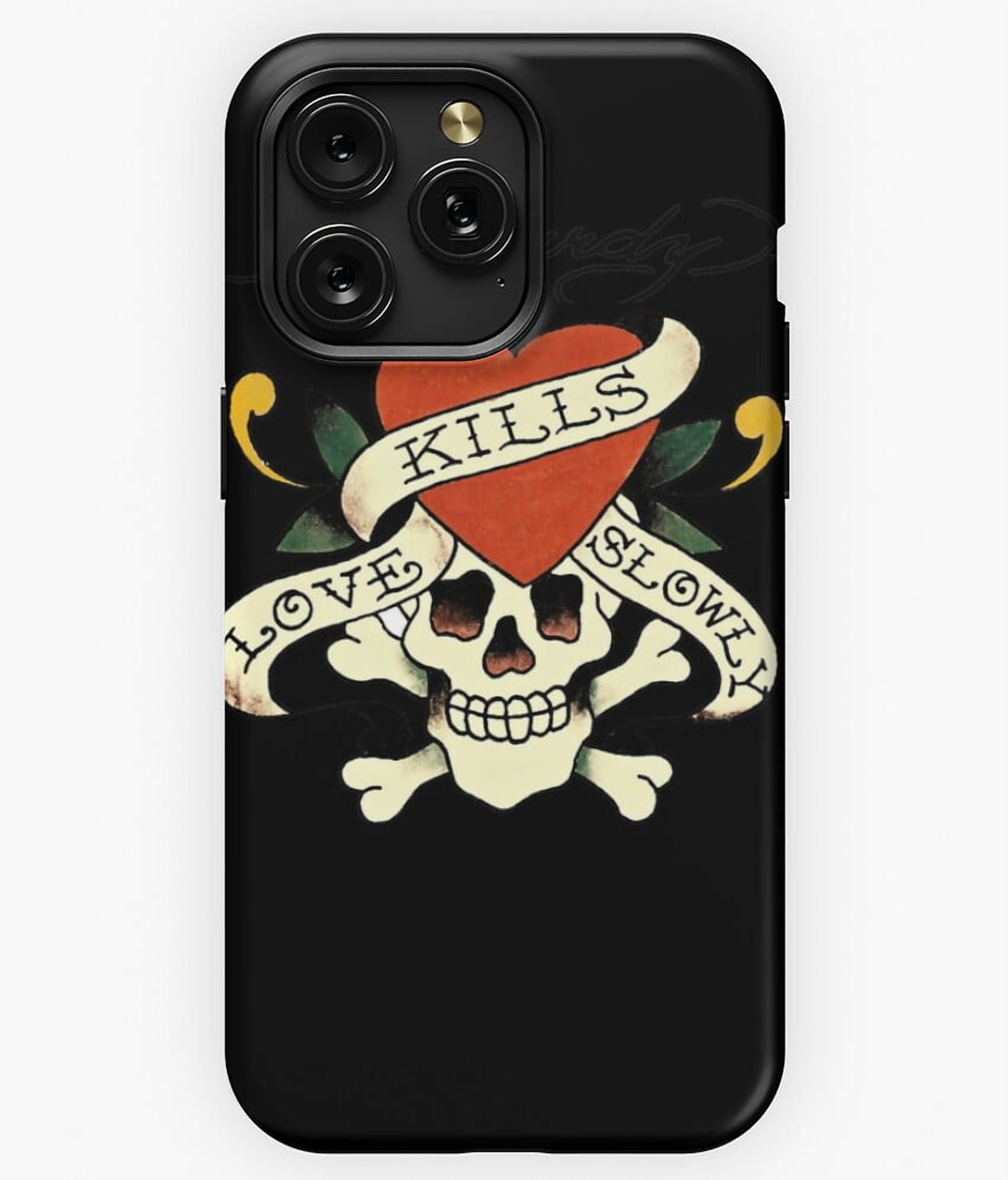 Ed Hardy Love Kills Slowly Vintage Tattoo Art Case for iPhone 17 16 15 ...