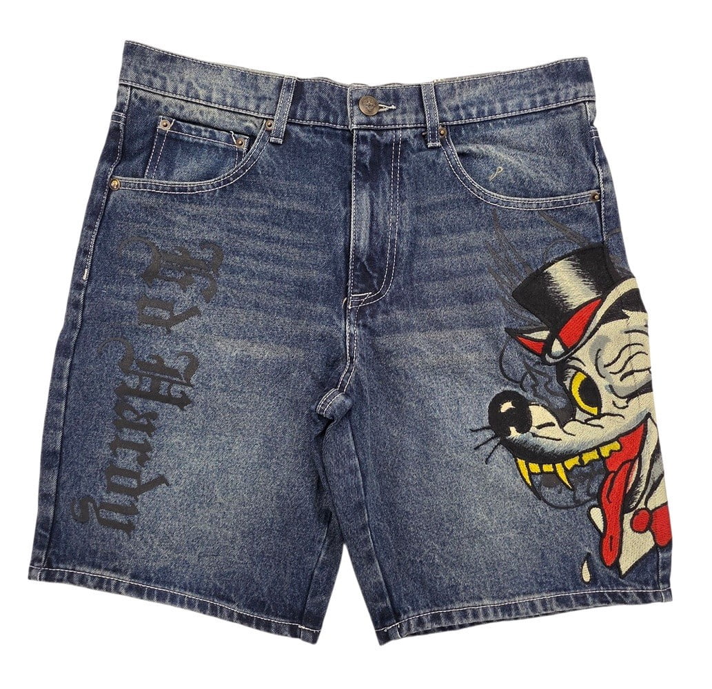 Ed Hardy Men's Wolf Skater Short - MEHD8002-11 (Med Blast, 36 ...