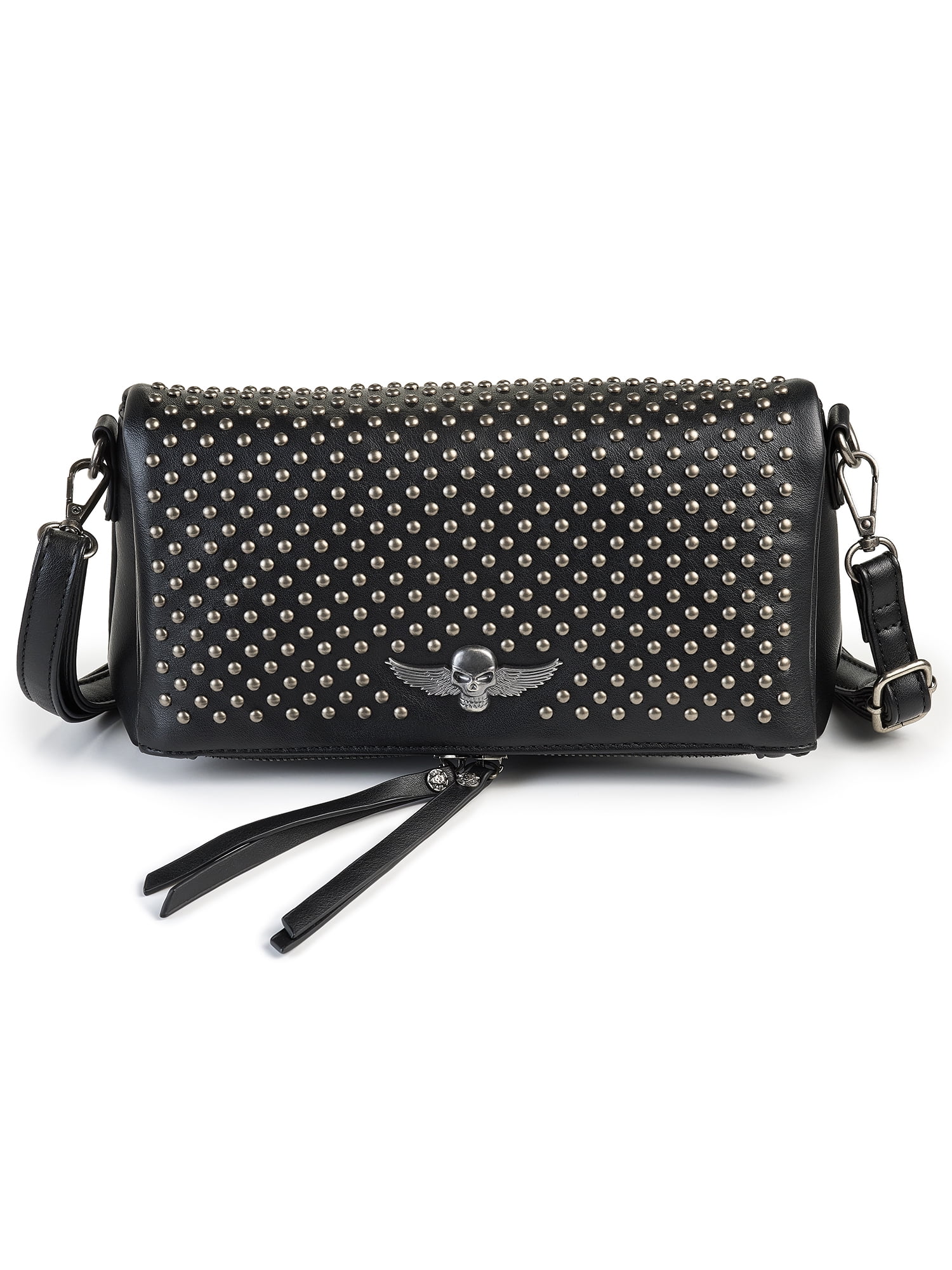 Ed Hardy Women's Erica Over-the-Shoulder Rhinestone Clutch Bag, Black ...