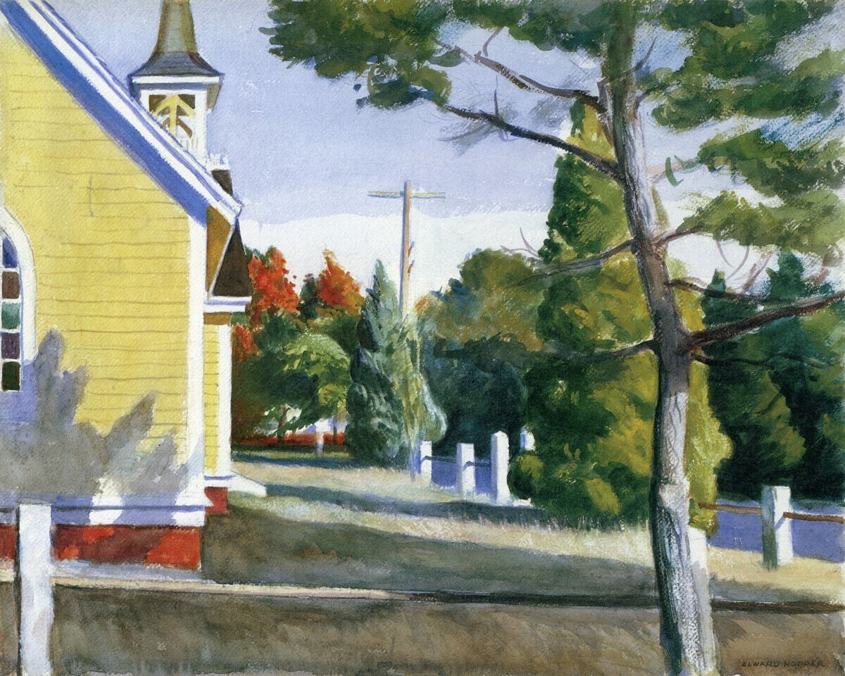 Ed Hopper- Church In Eastham - CANVAS OR PRINT WALL ART - Walmart.com