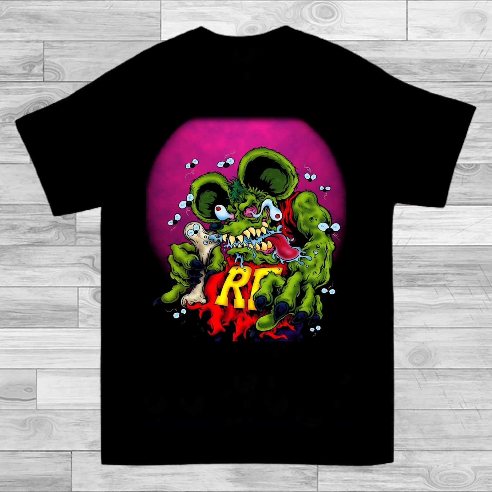 Ed Roth Rat Fink Green Funny Short Sleeve Black All Size T-Shirt ...