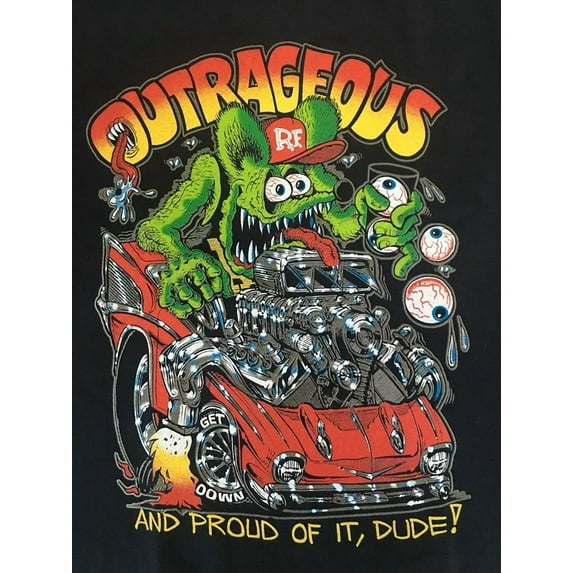 Ed Roth Rat Fink Race Funny Cotton Black S-5XL Unisex T-Shirt - Walmart.com