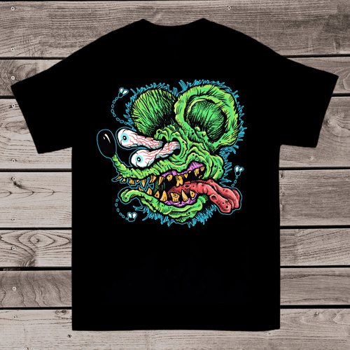 Ed Roth Rat Fink Short Sleeve Black All Size S-2345XL Men T-Shirt ...