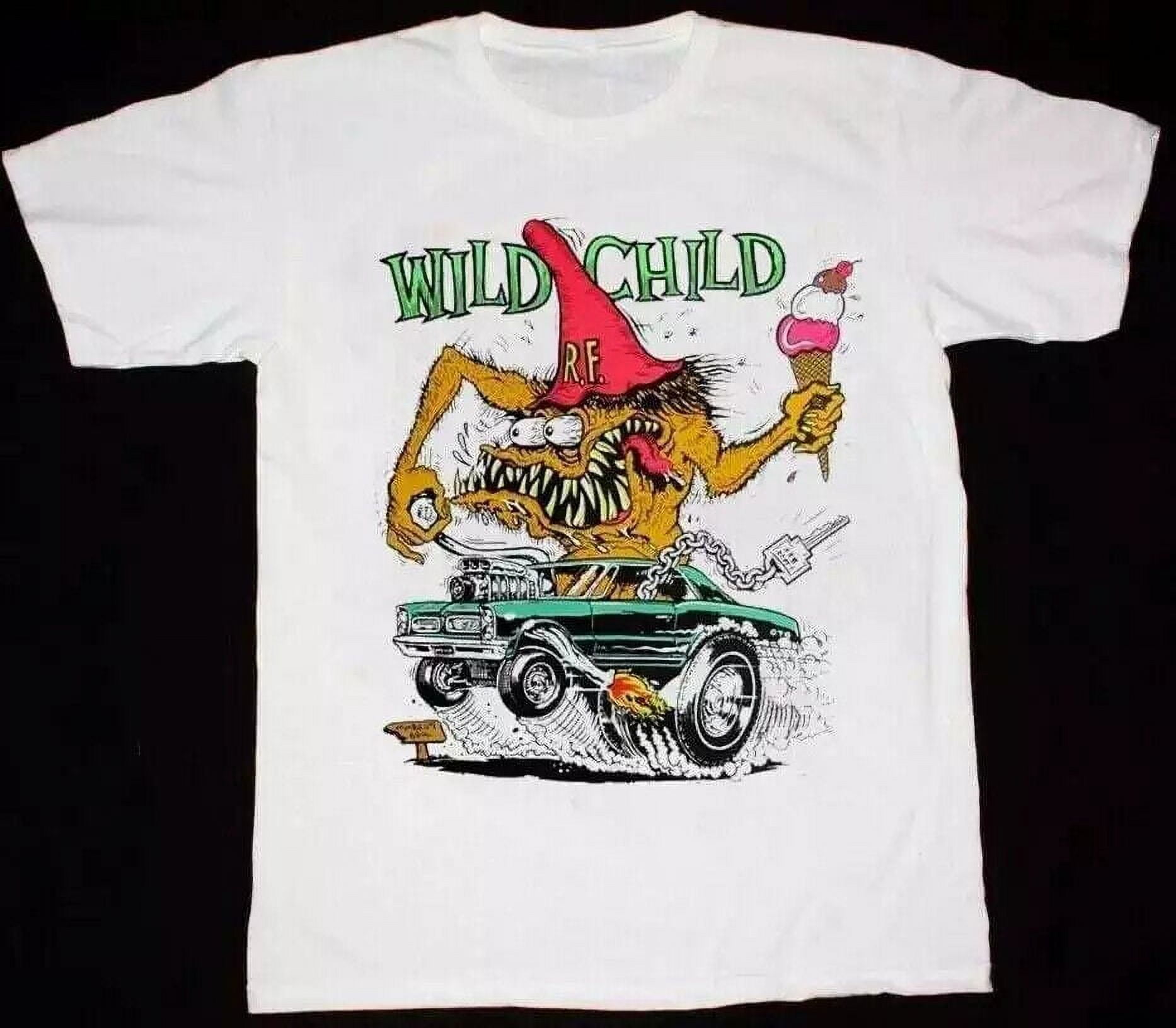 Ed Roth Rat Fink Wild Child White T-Shirt - Walmart.com