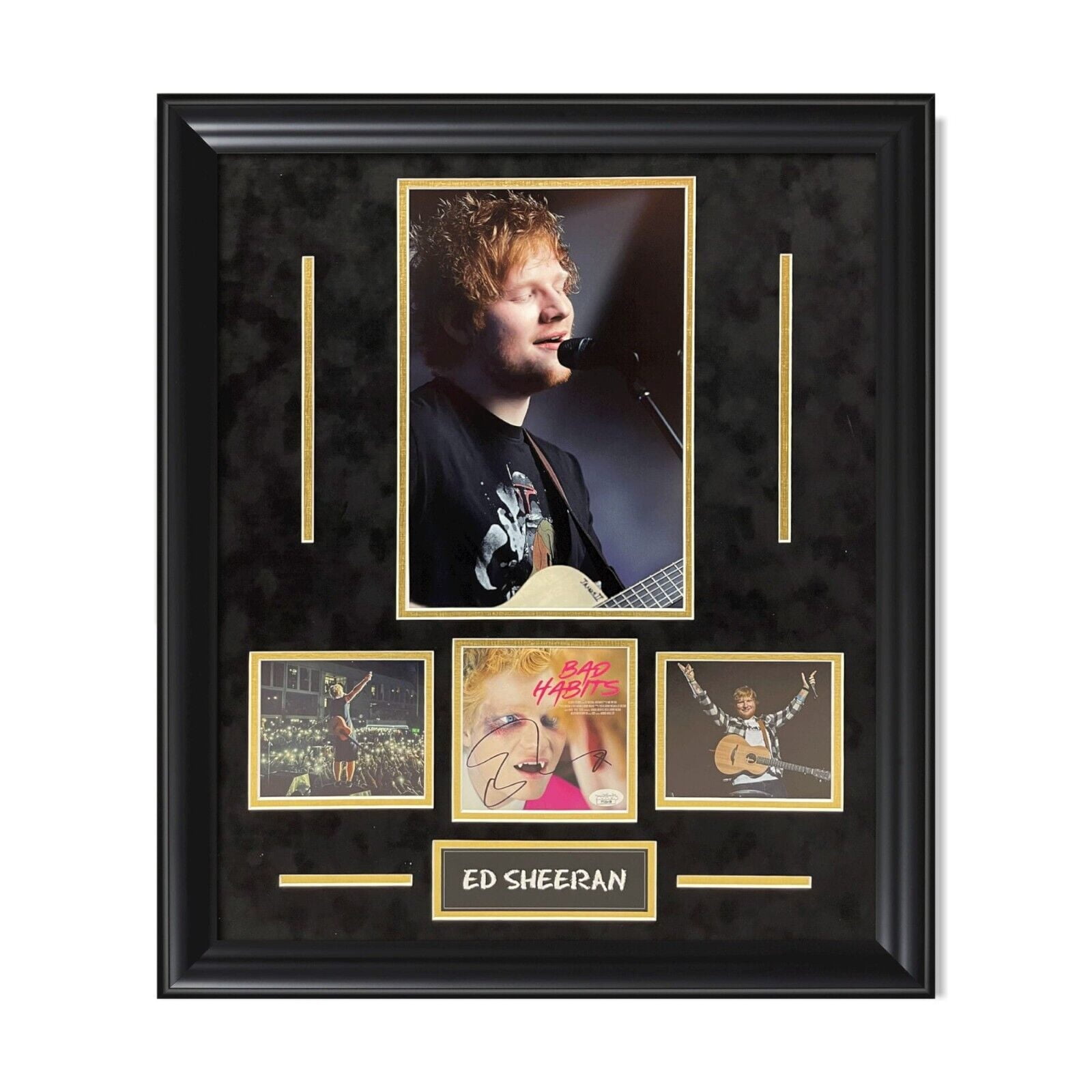 Ed Sheeran Autographed CD Cover Collage Framed To 23x27 JSA - Walmart.com