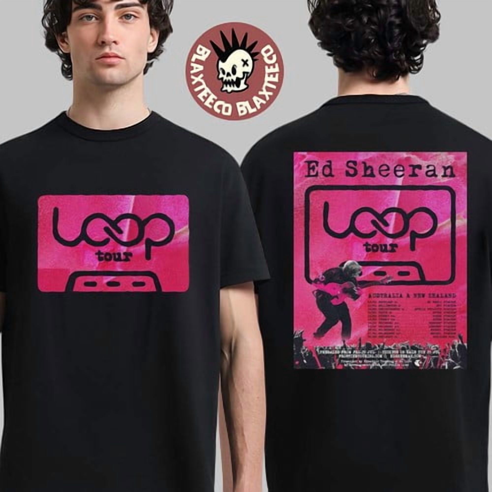 Ed Sheeran Loop Tour Australia NZ 2026 Tour Dates Two Sided T-Shirt ...