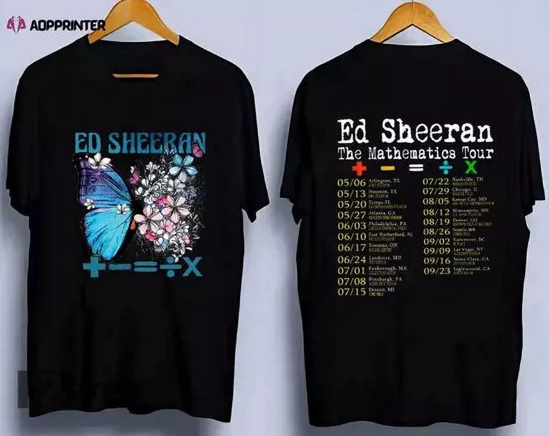 Ed Sheeran The Mathematics World Tour 2023 Shirt Ed Sheeran Music Tour ...