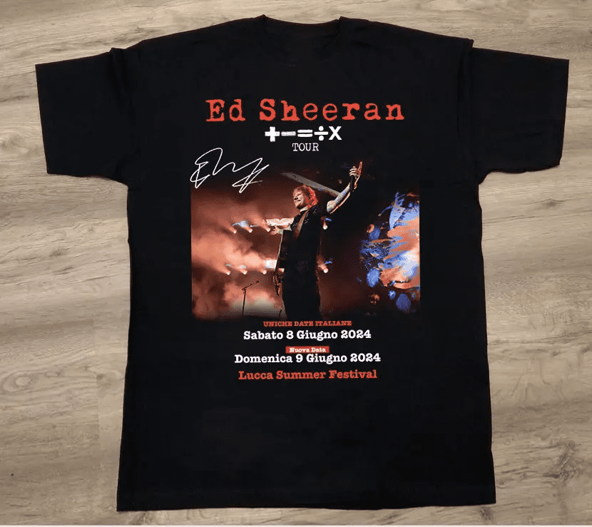 Ed! Sheeran! concert Lucca Summer Festival for fans men women - Walmart.com