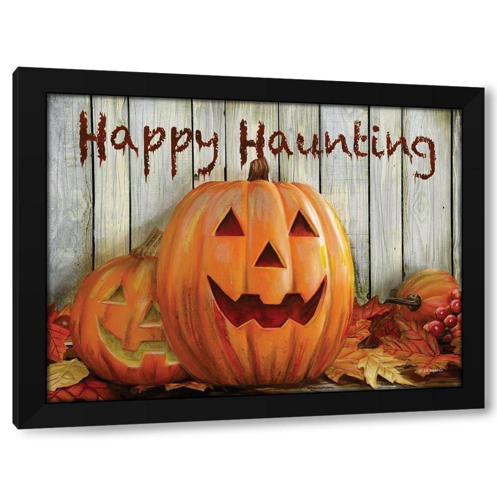 Ed Wargo 32x25 Black Modern Wood Framed Wall Art Titled - Happy ...