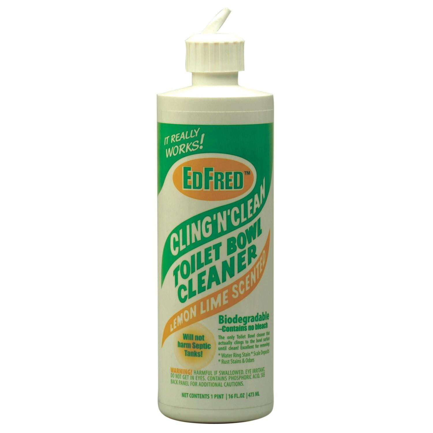 EdFred Cling 'N' Clean Lemon Lime Scent Toilet Bowl Cleaner 16 oz ...