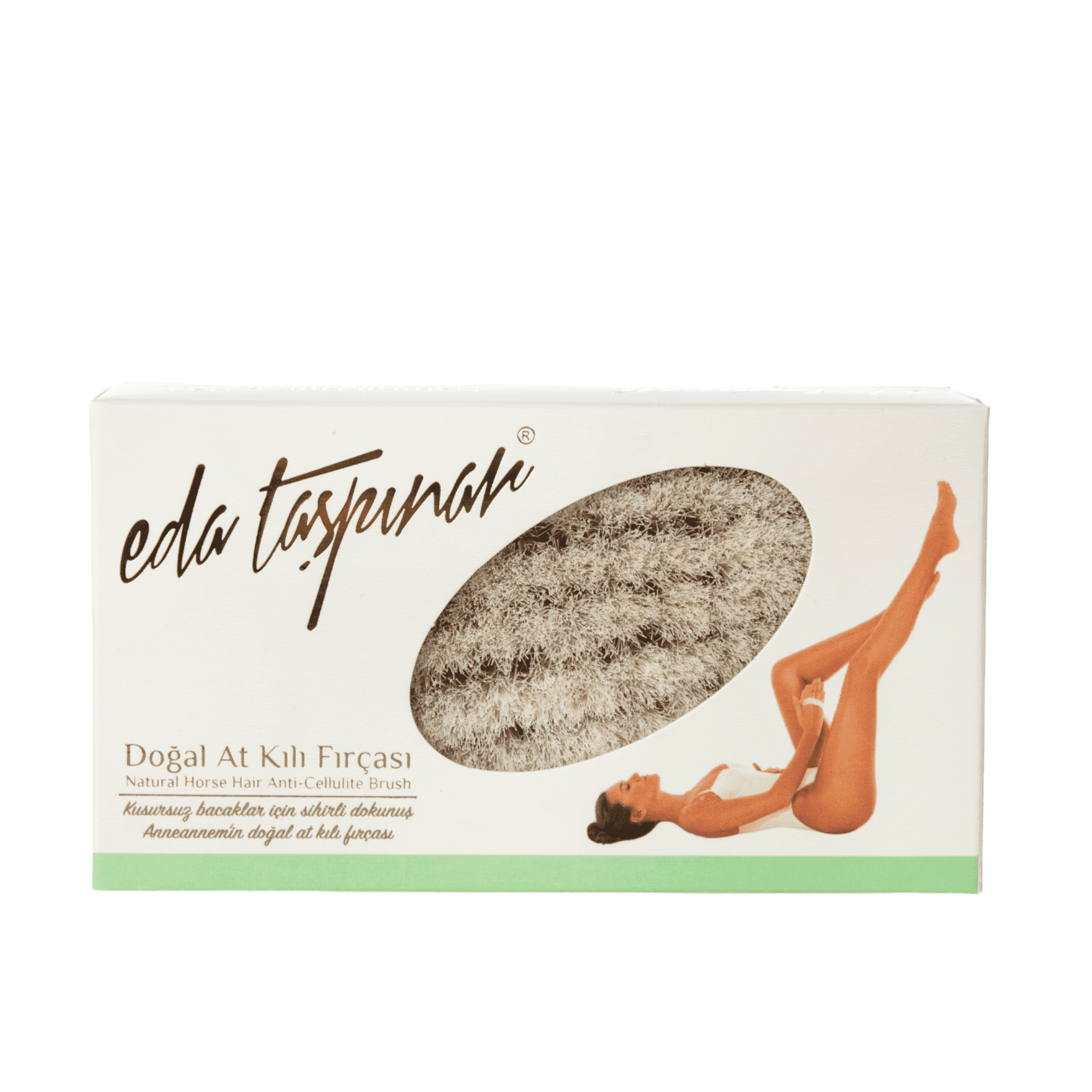 Eda Taspinar Dry Brush Natural Horse Hair Anti Cellulite Brush- Removes Cellulite by 57% in 5 ...