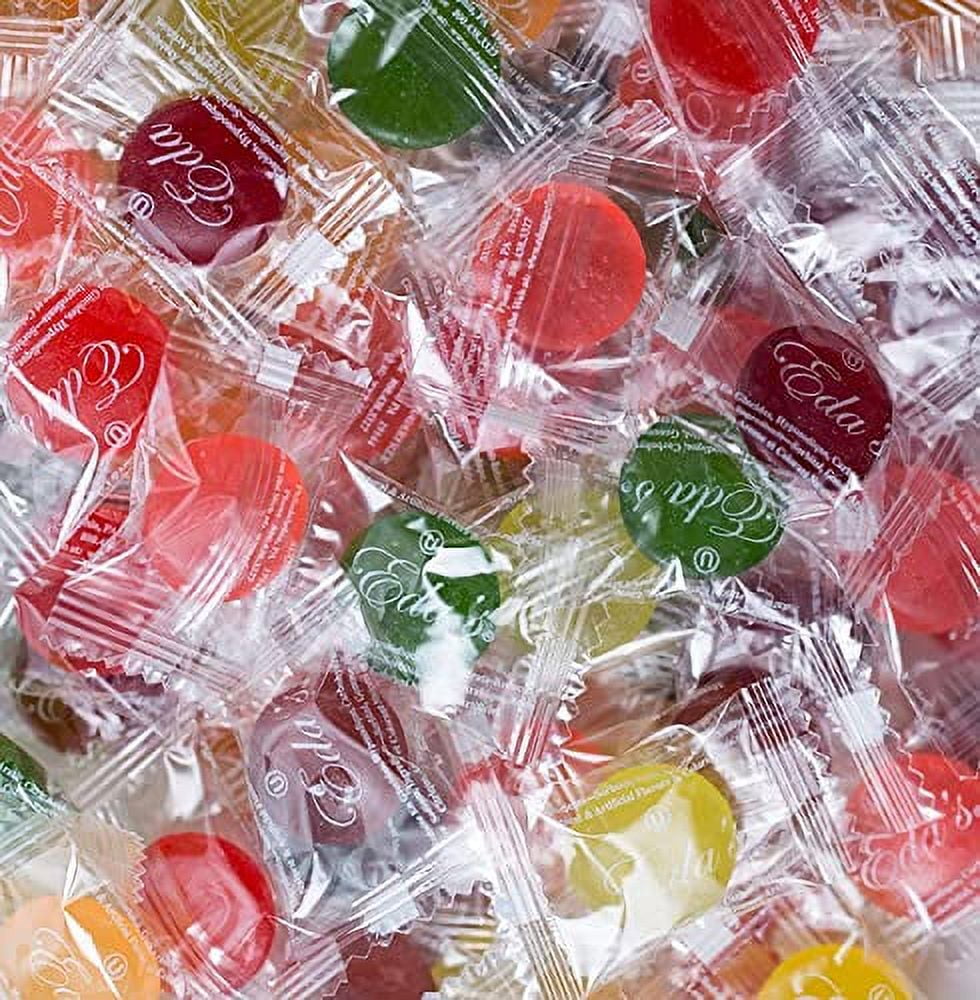 EDAS Sugar Free Mixed Fruit Hard Candy, Individually Wrapped, 1 LB Bag ...