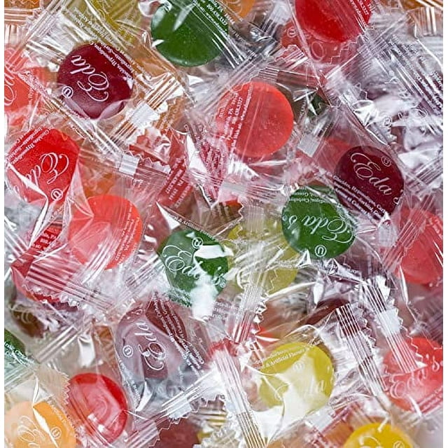 Eda's Sugarless Mixed Fruit Flavor Hard Candy, Individually Wrapped, OU ...