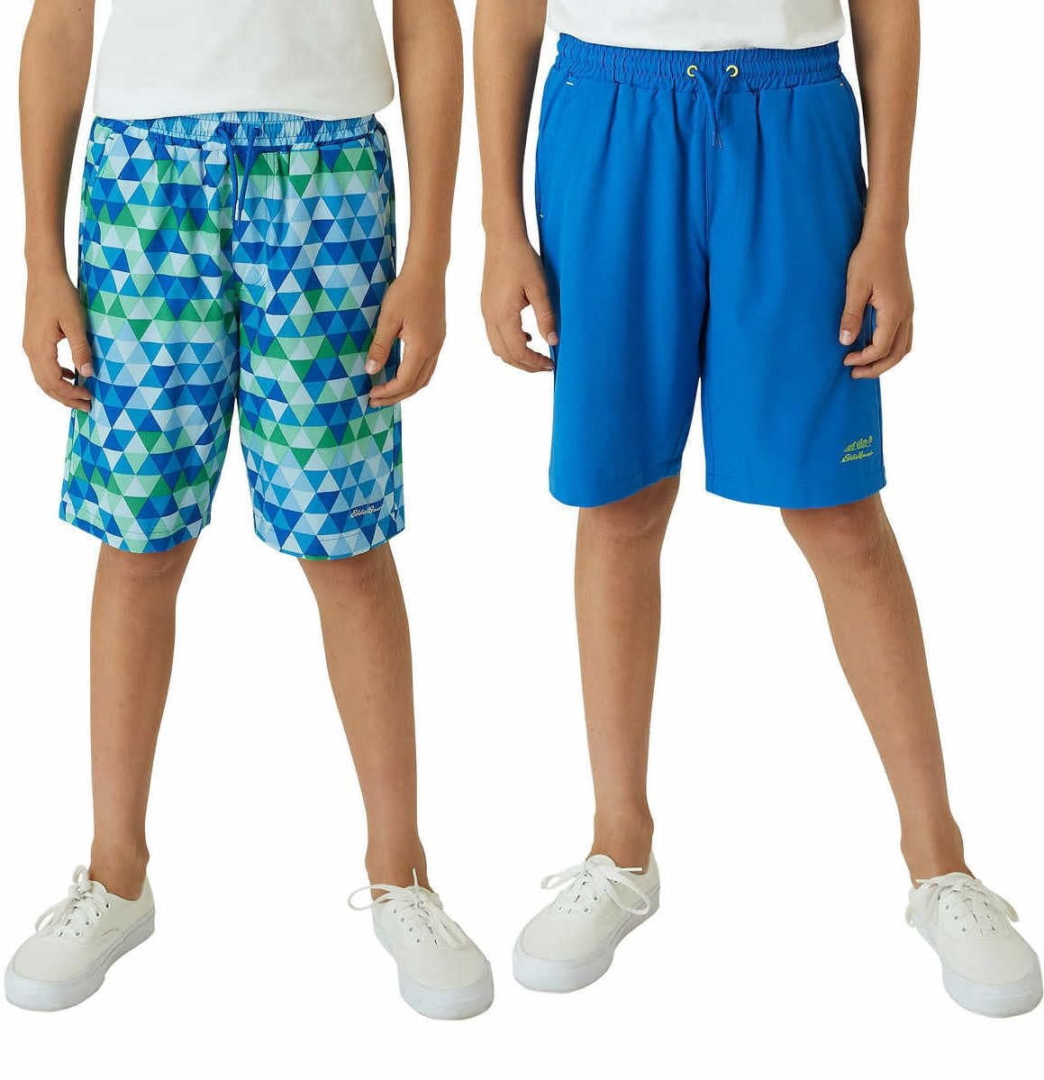 Eddie Bauer Boys 2-Pack Hybrid Shorts as1, Alpha, s, Regular, Geometric ...