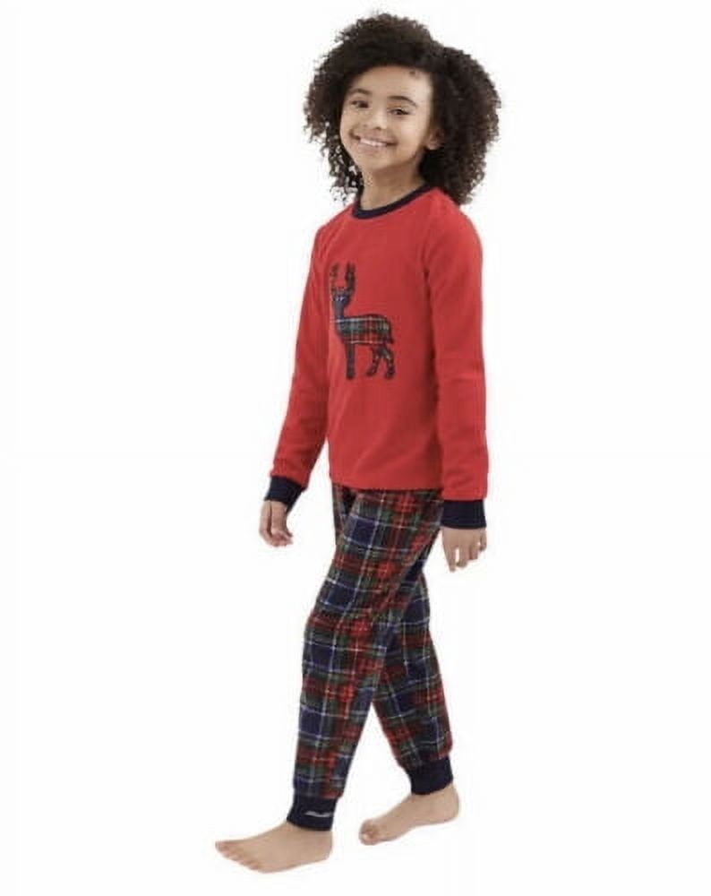 Eddie Bauer Boys' 2 Piece Sleepwear Set Jogger and Top, Red/Blue 8 ...