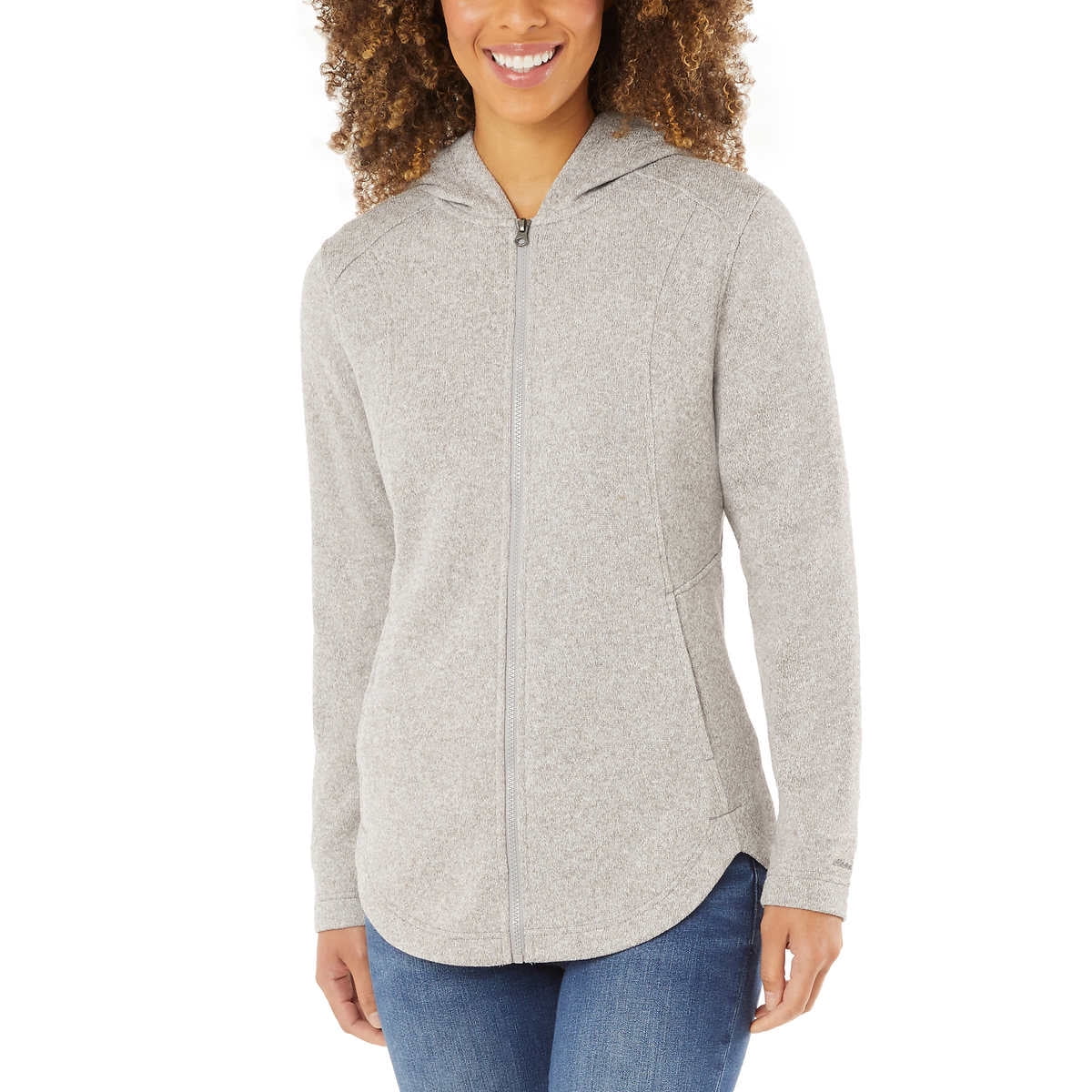 Eddie Bauer Ladies' Radiator Fleece Full-Zip Hooded Jacket, Gray ...