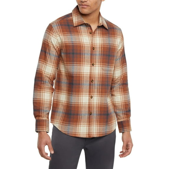 Eddie Bauer Men’s Classic Plaid Flannel Shirt – Long Sleeve, Button-Up ...
