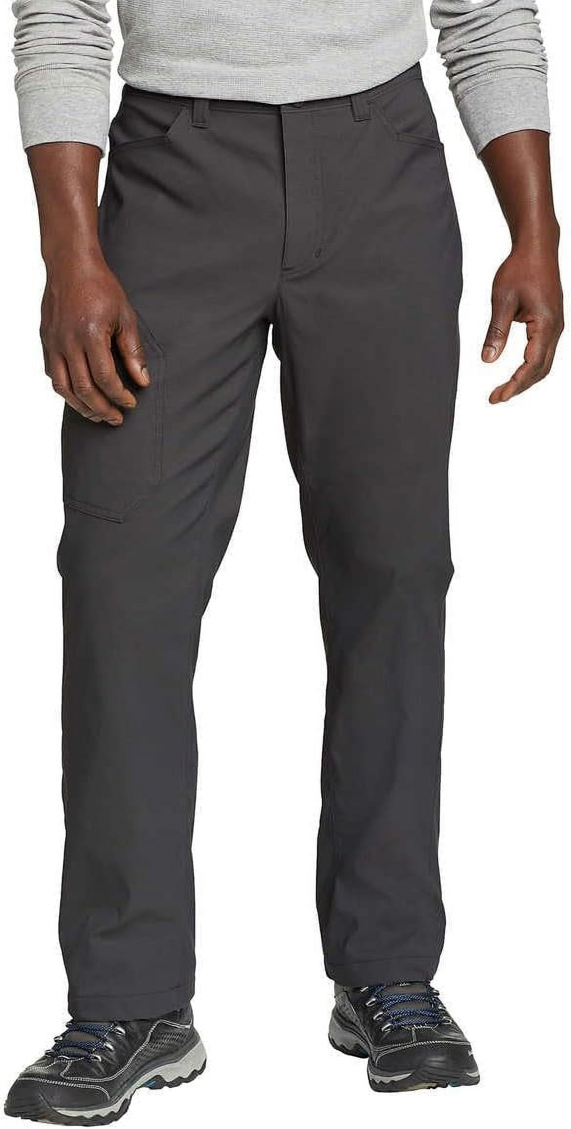 Eddie Bauer Men's Fleece Lined 2-Way Stretch Tech Pant (Gray,38x32 ...