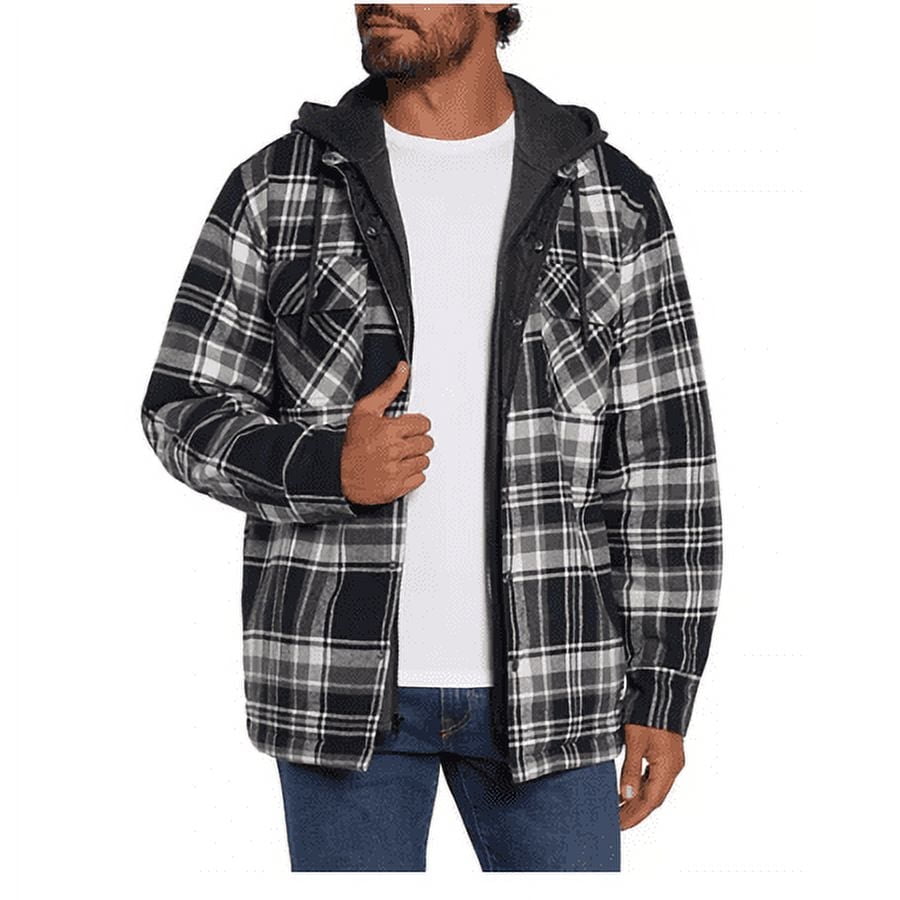Eddie Bauer Men's Hooded Shacket - Walmart.com