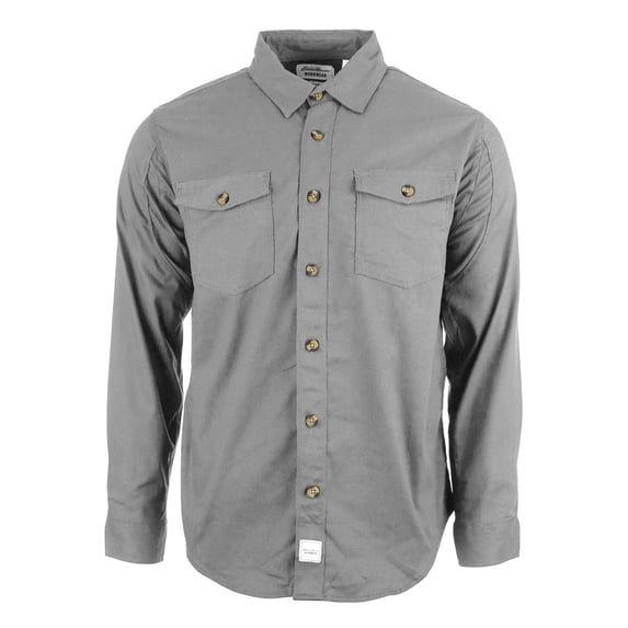 Eddie Bauer Men's License to Will Long Sleeve Shirt Cloud Grey / M ...