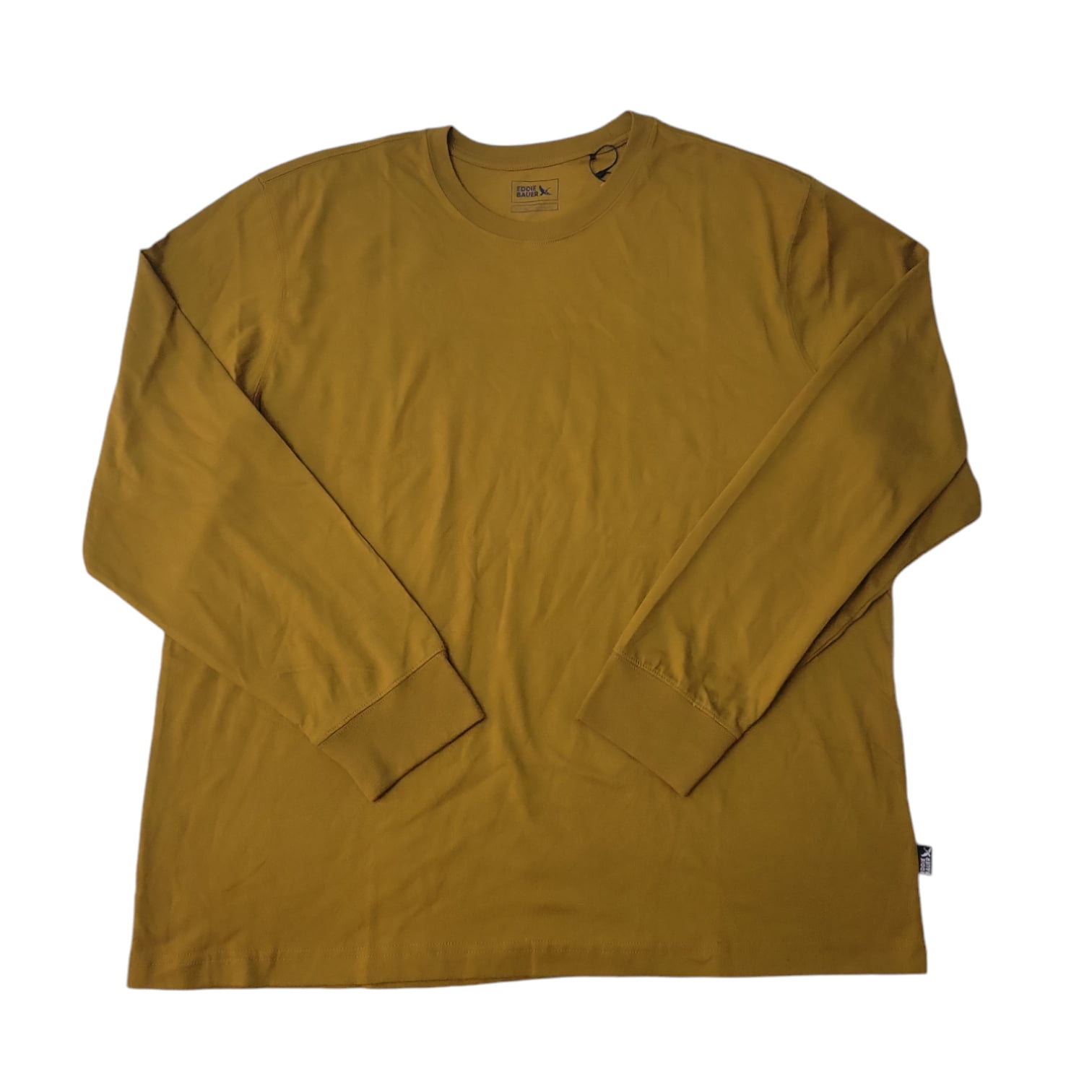 Eddie Bauer Men's Long Sleeve Crew Neck Cotton Classic Fit Brushed ...