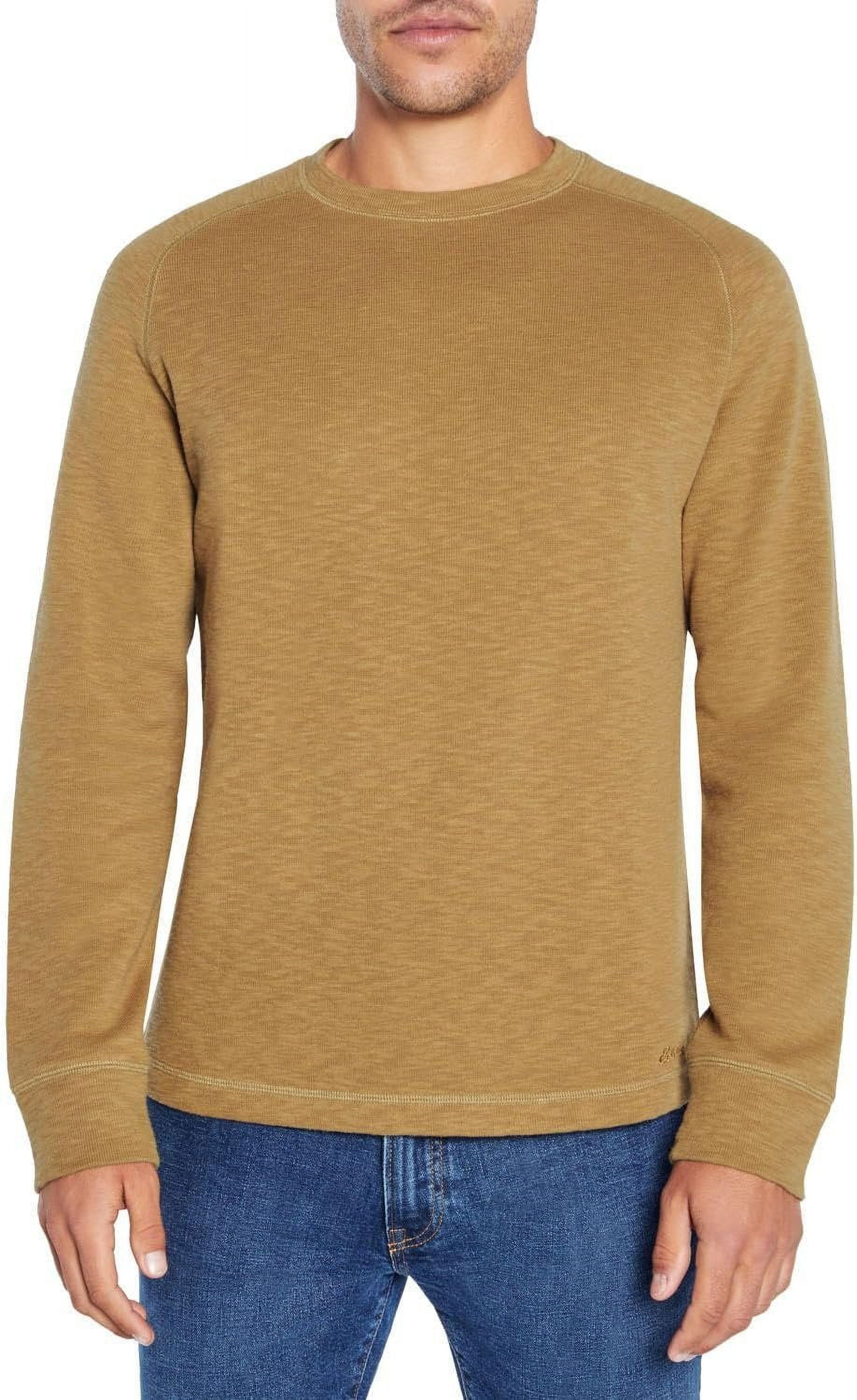 Eddie Bauer Men's Long Sleeve Crew Neck Double Knit Sweater (Forest ...