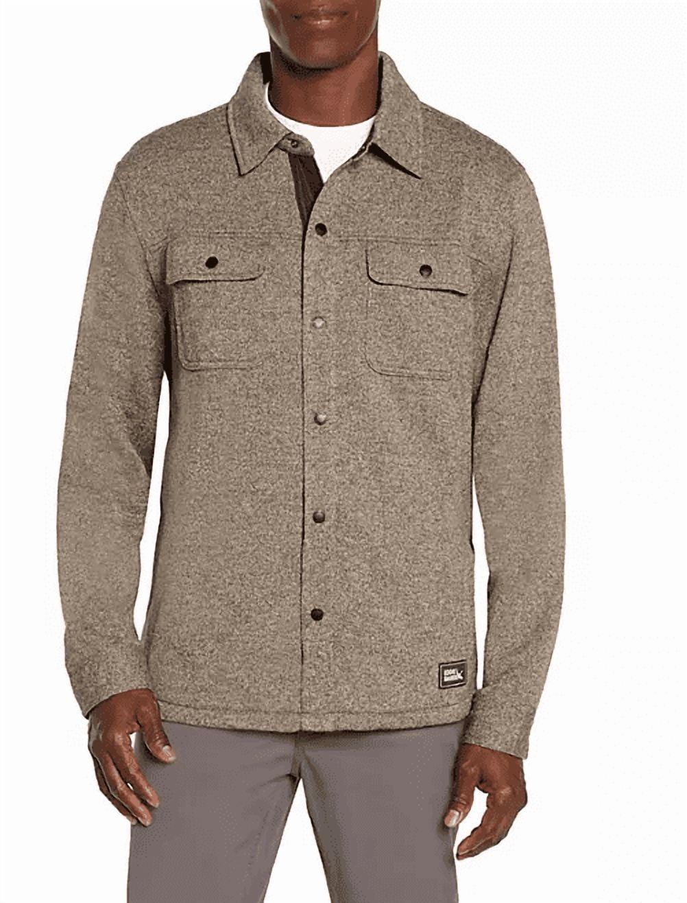 Eddie Bauer Men's Sweater Fleece Shirt Jacket Turkish Coffee XL ...