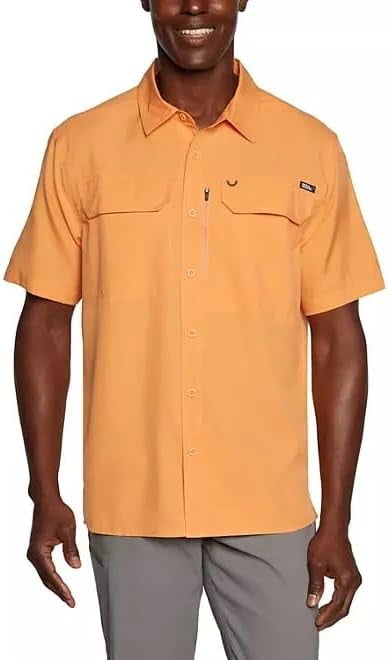 Eddie Bauer Men’s UPF 50 Sun Protection Short Sleeve Relaxed Fit Woven ...