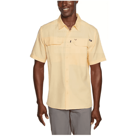 Eddie Bauer Men's Woven Tech Shirt Medium Yellow - Walmart.com