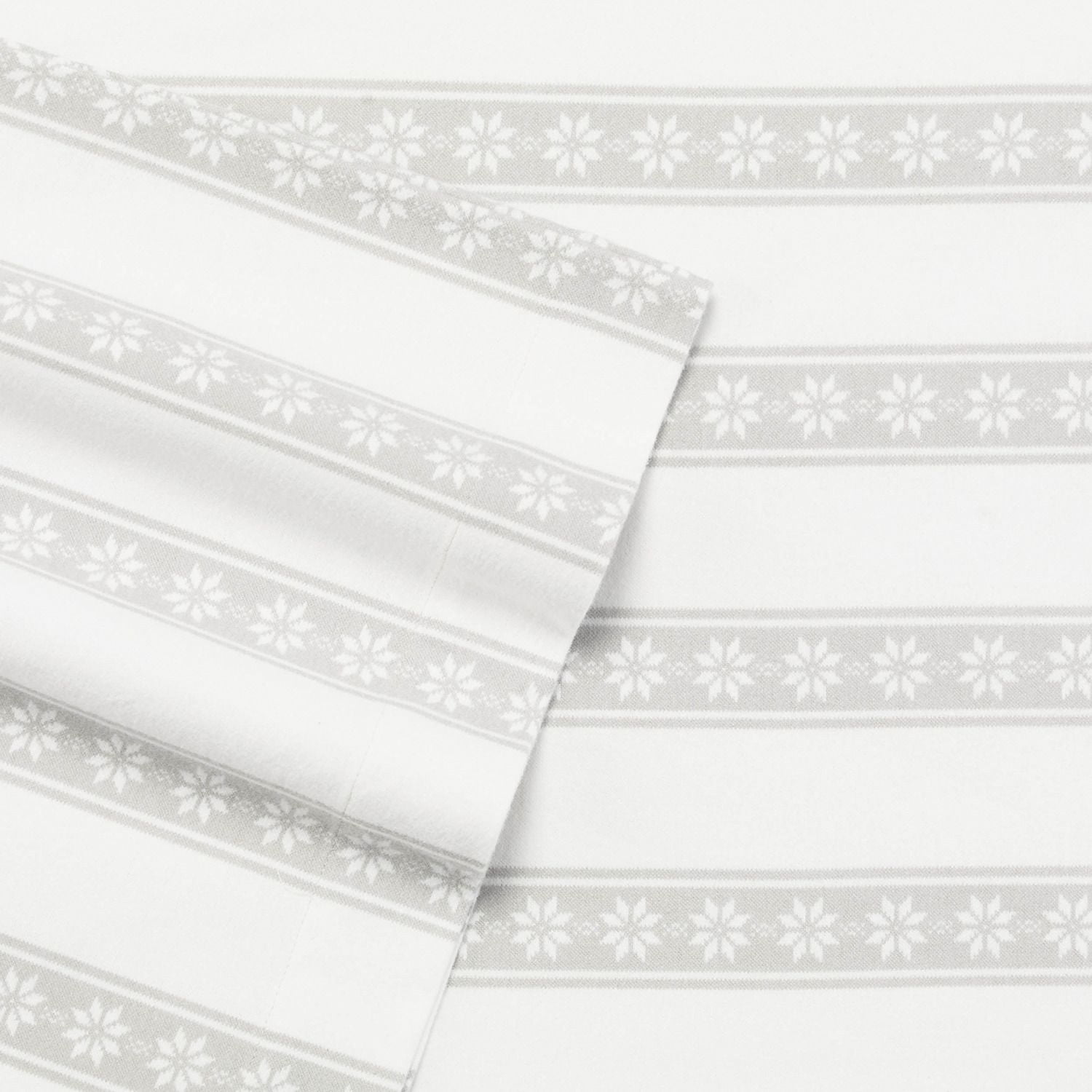Eddie Bauer Plaid & Stripes Flannel Sheet Set Color: Snowflake Fair ...