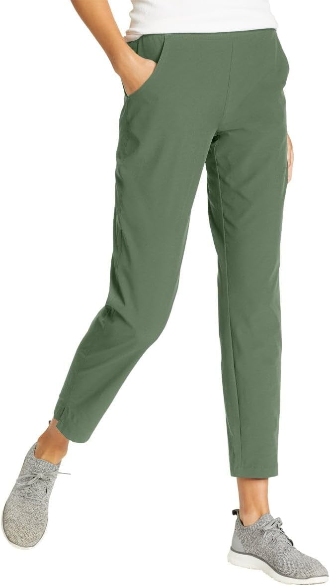 Eddie Bauer Travel Pants Women - Lightweight Elastic Waistband Ankle ...