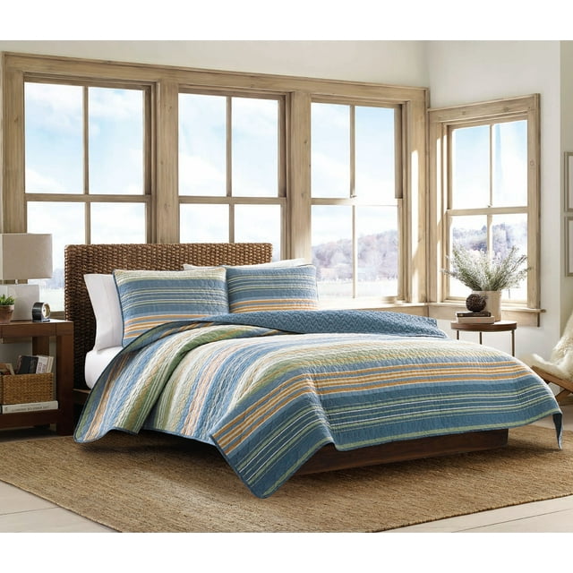 Eddie Bauer Yakima Valley Stripe Persimmon Quilt Set, Twin - Walmart.com