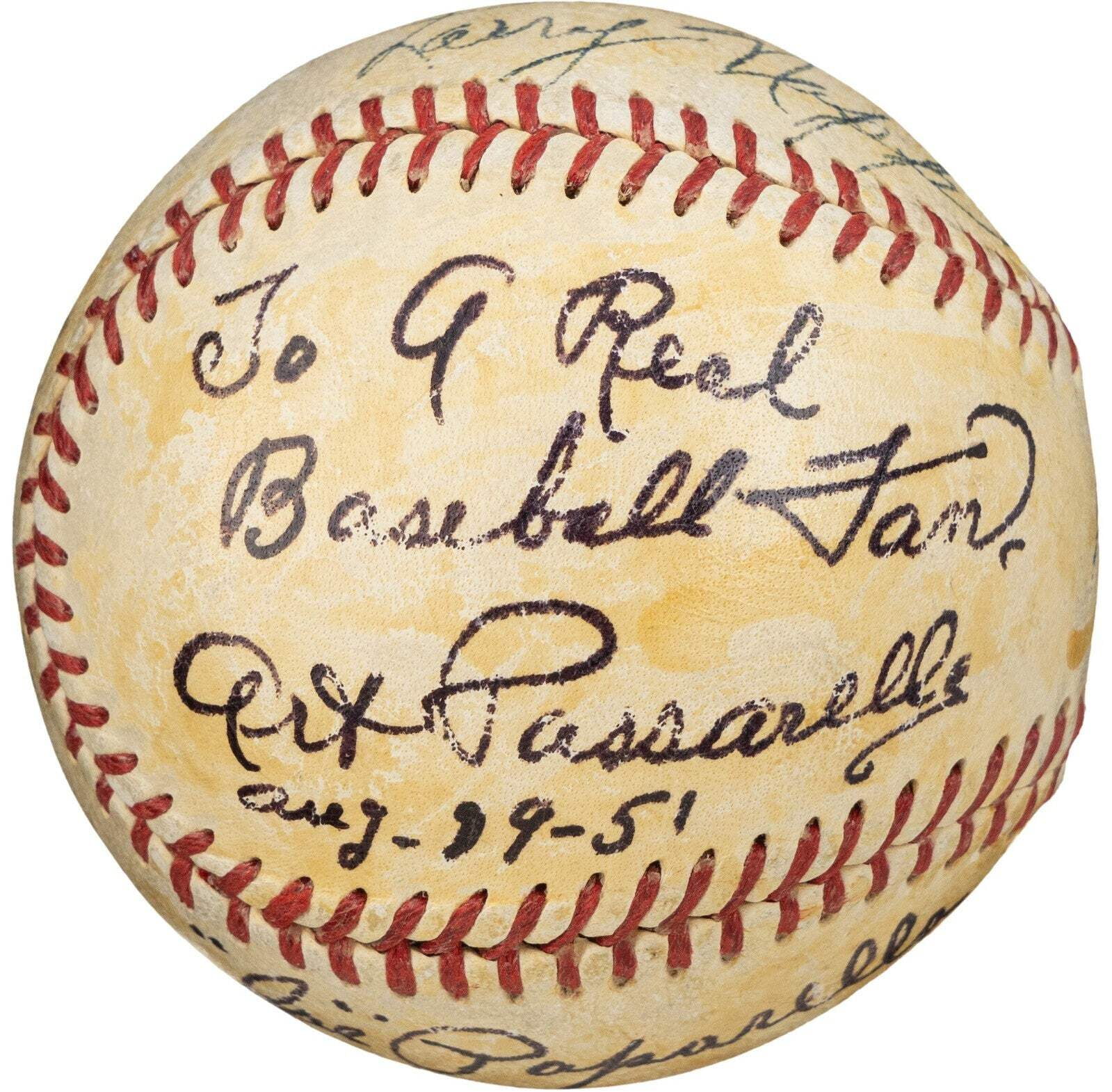 Eddie Gaedel August 19, 1951 At Bat Umpires Signed Game Used Baseball ...